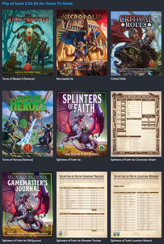 Humble Bundle: 5E Mega Bundle – No Rerolls
