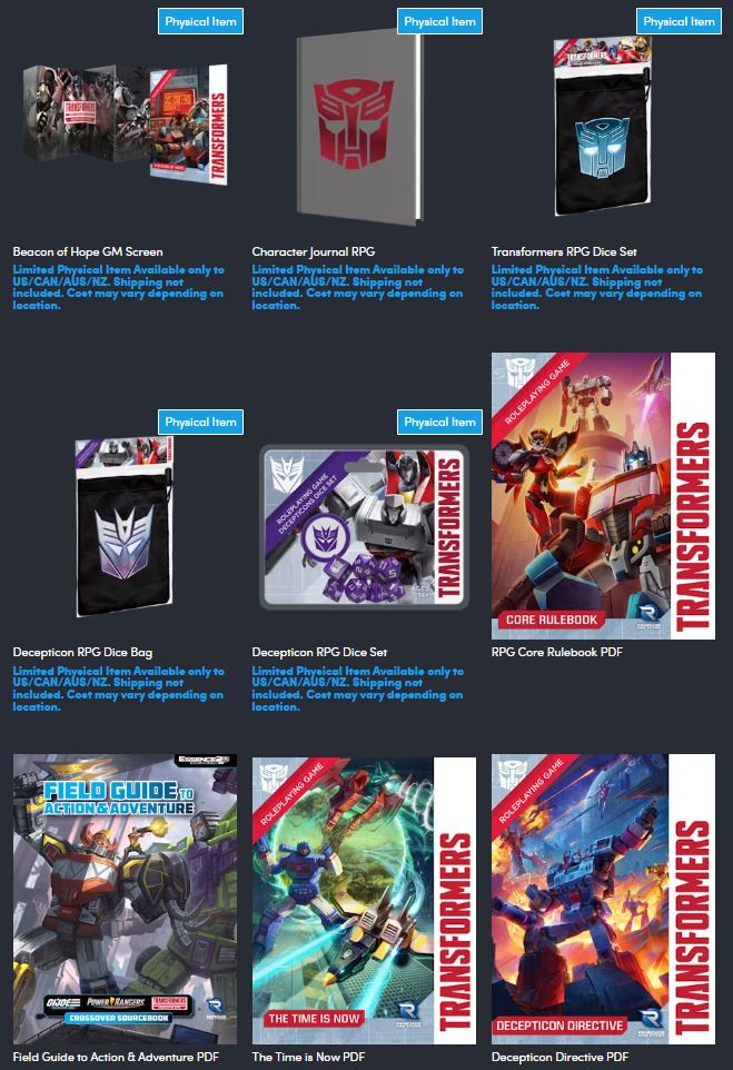 Humble Bundle: Transformers RPG – No Rerolls